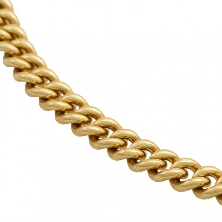 Wempe Curb Chain with 26 Diamonds For Sale at 1stDibs
