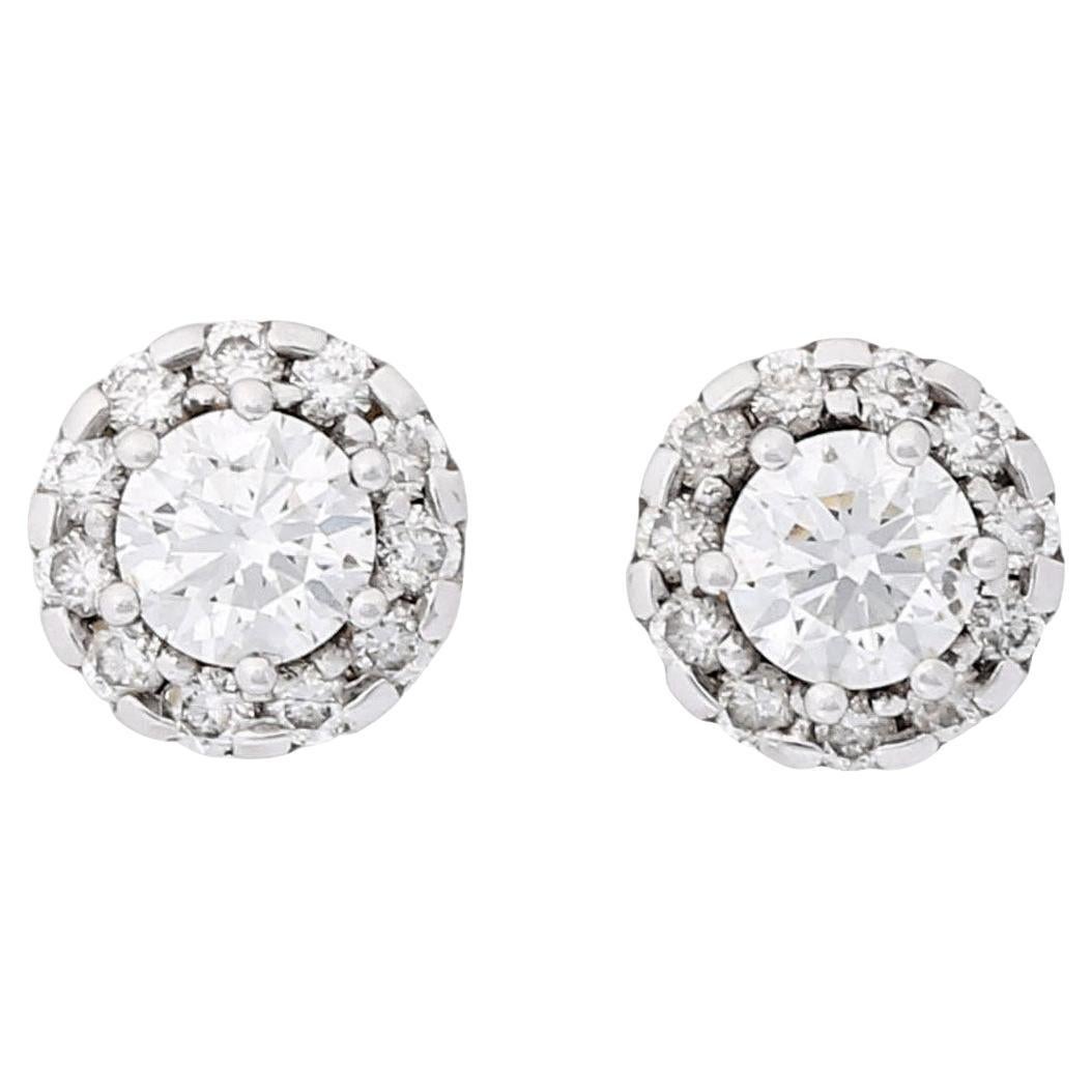 Wempe Pair of Solitaire Earrings For Sale at 1stDibs