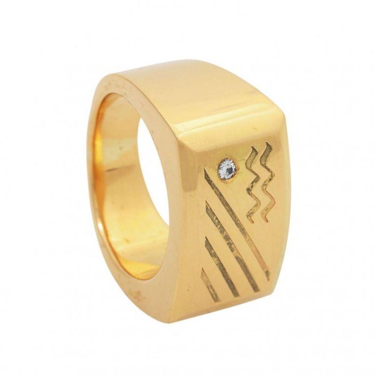 Wempe Ring with Brilliant Approx. 0.05 Ct, FW 'G' /SI For Sale at 1stDibs