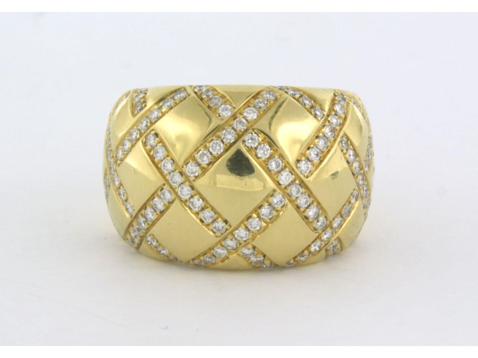 WEMPE - Ring with brilliant cut diamonds up to 1.38ct 18k yellow gold ...