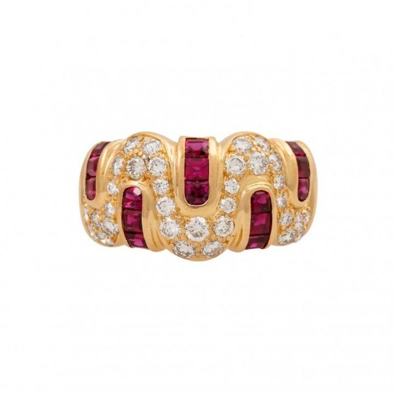 Wempe Ring with Rubies and Diamonds For Sale at 1stDibs