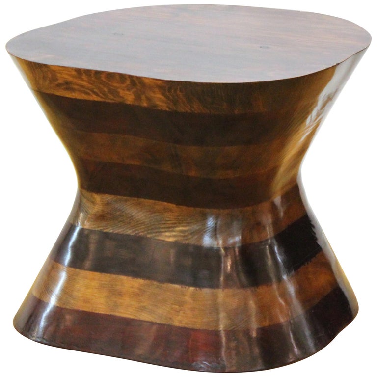 Wendell Castle Style Postmodern Wood Side Table at 1stDibs