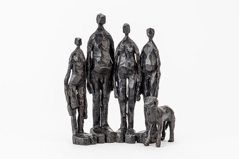 Wendy Freestone - Family Four with Dog bronze sculpture by Wendy ...