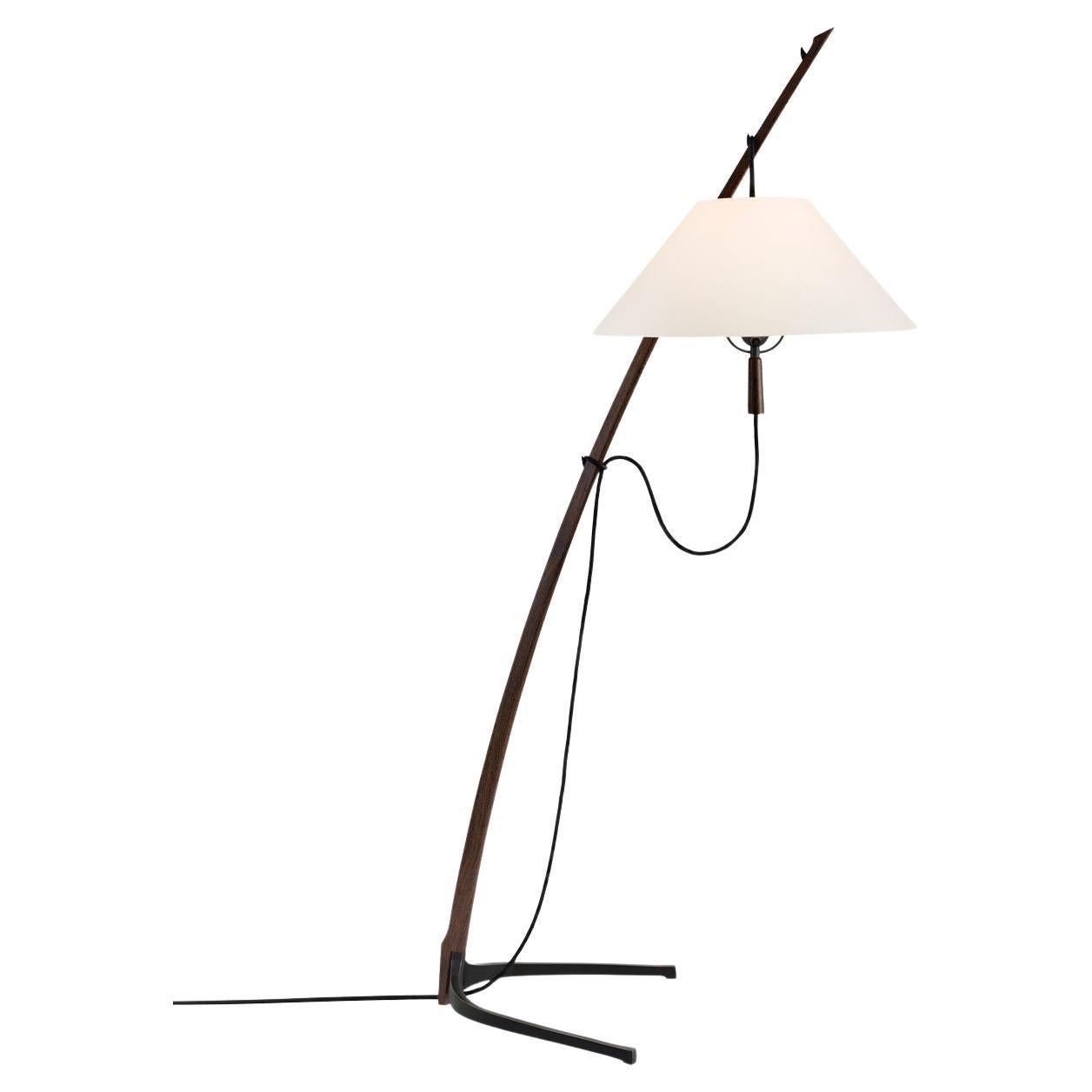 J.T. Kalmar Floor Lamp Twisted Unicorn Glass Rod Floor Light, Austria ...