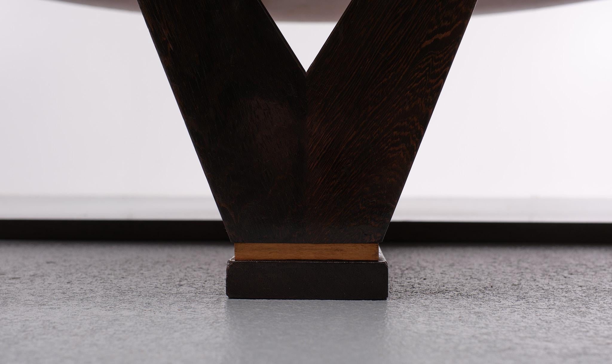 Wenge Round Coffee Table, Holland, 1970s at 1stDibs