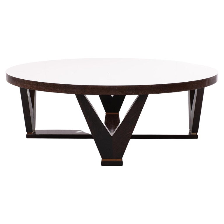Wenge Round Coffee Table, Holland, 1970s at 1stDibs