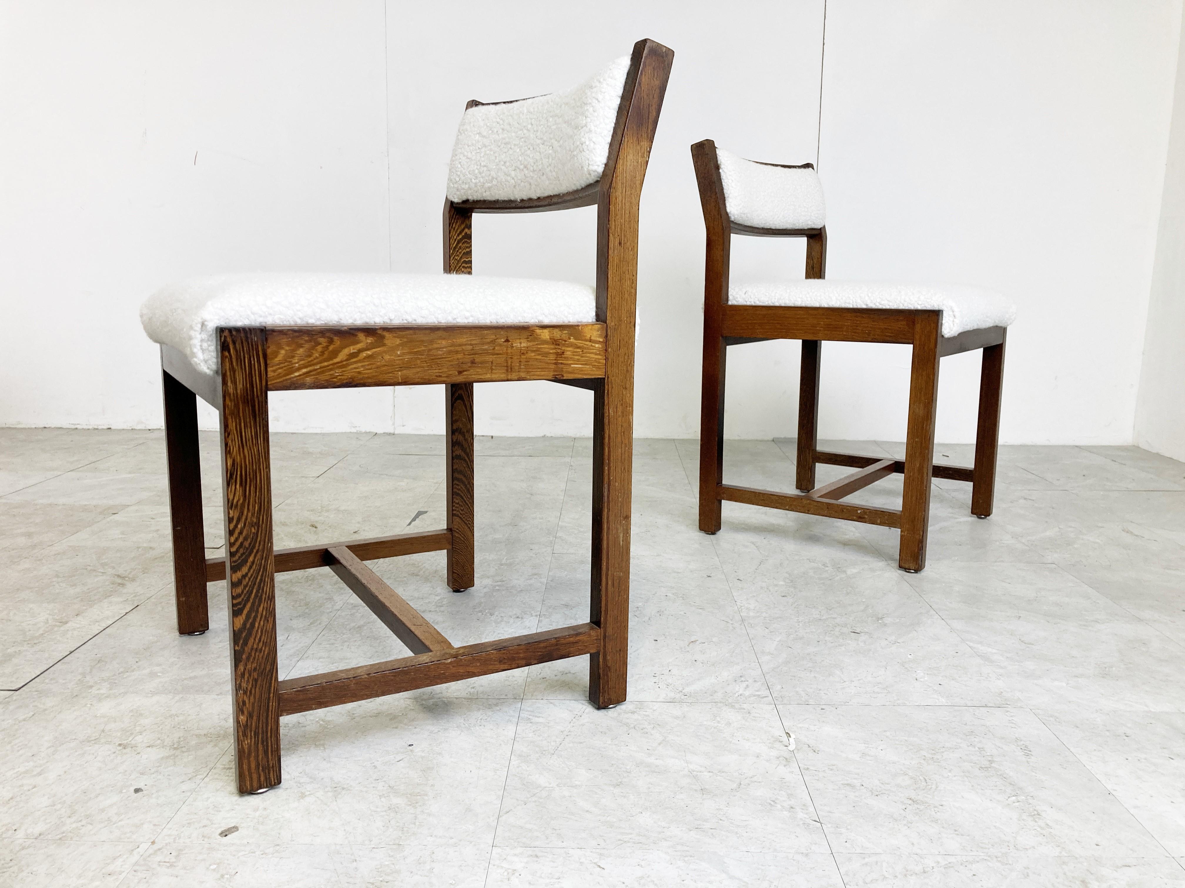 Wenge Wooden Dining Chairs by Spectrum, 1970s at 1stDibs