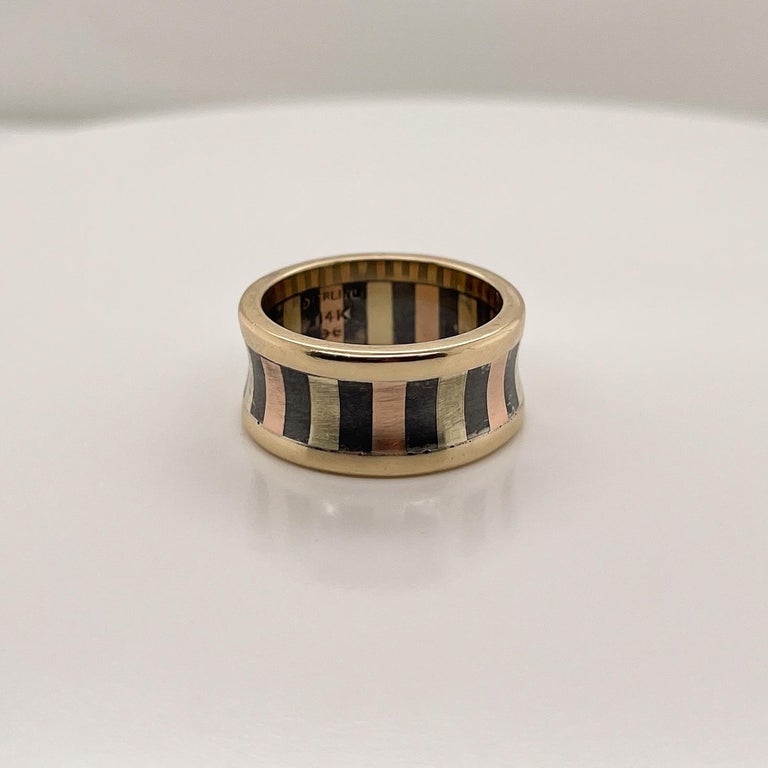 Wesley Emmons Mixed Metals 14 Karat Yellow Gold, Rose Gold and Silver ...