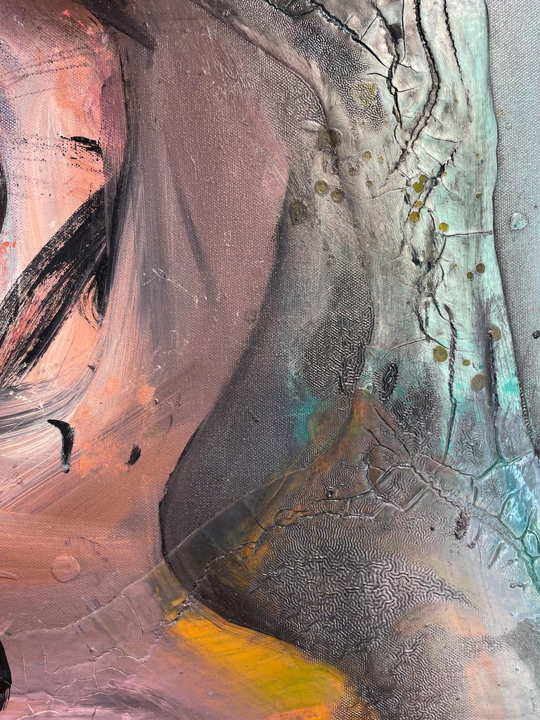 Wesley Kimler - Cartoon Head, Abstract Oil Painting, Figure with Shades ...