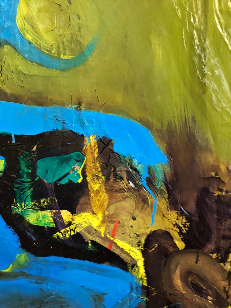 Wesley Kimler - Cyclops - Original Abstract Oil Painting, Bright Yellow ...