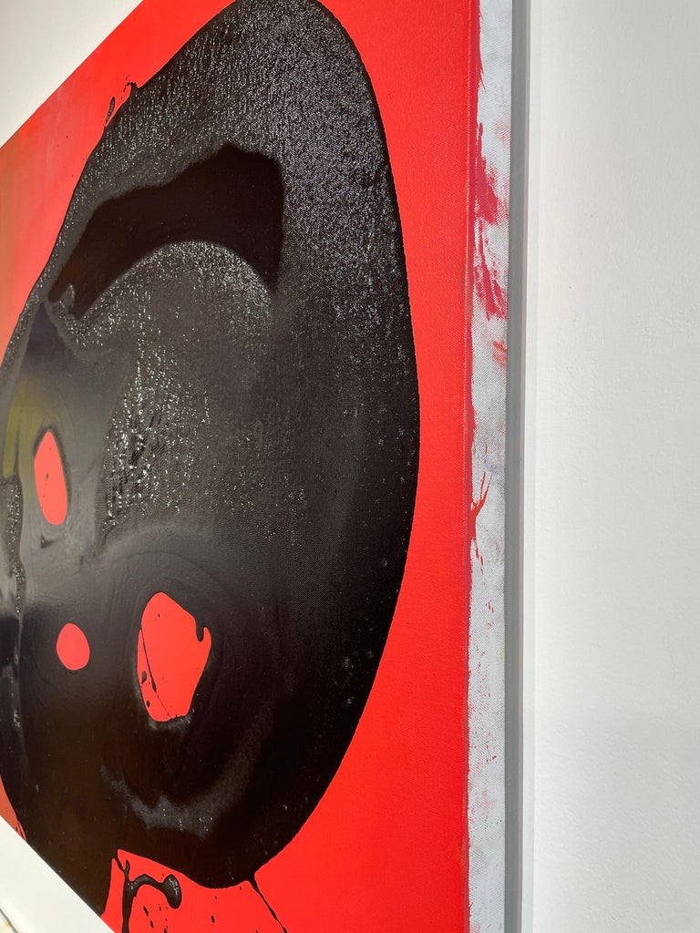 Wesley Kimler - Non Sun Blob A - Original Abstract Oil Painting, Black ...