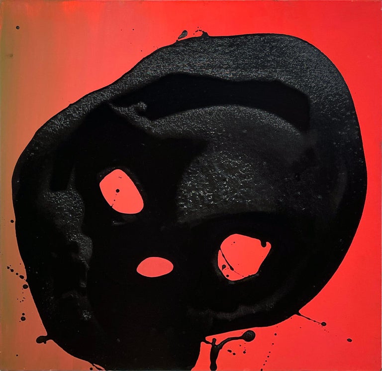 Wesley Kimler - Non Sun Blob A - Original Abstract Oil Painting, Black ...