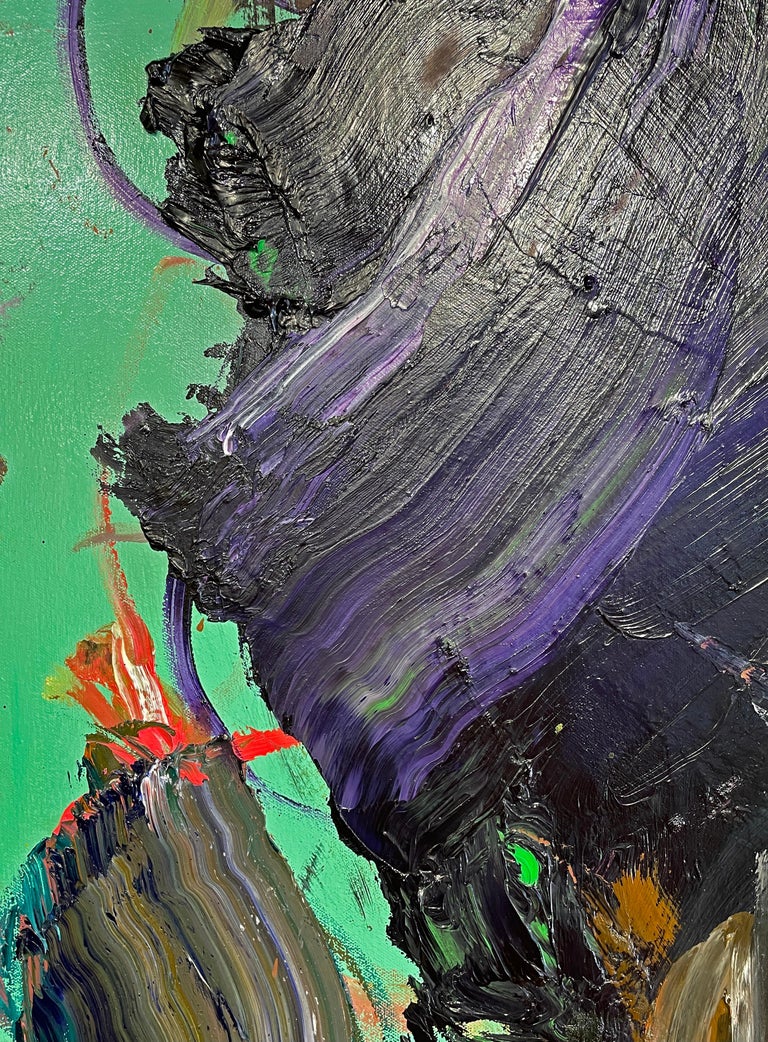 Wesley Kimler - The Actress, Multi-Colored Abstract Figure on Green ...