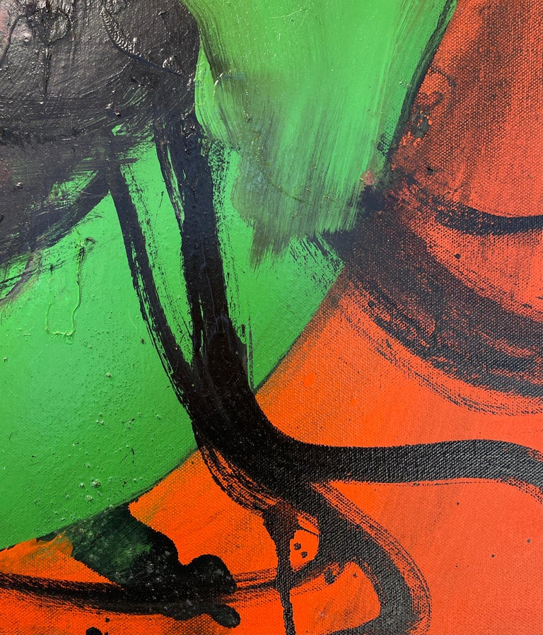 Wesley Kimler - Woman, Original Oil Painting, Abstract Figure on Red ...