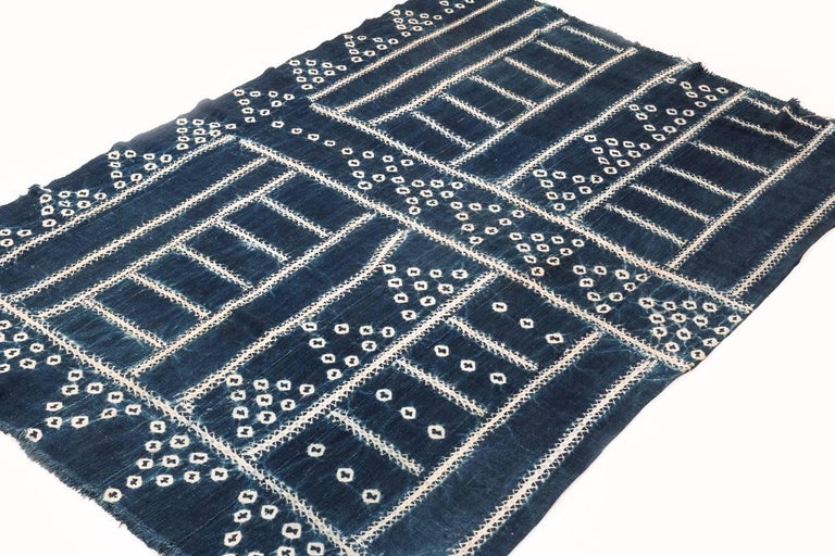 West African Indigo Textile For Sale at 1stdibs