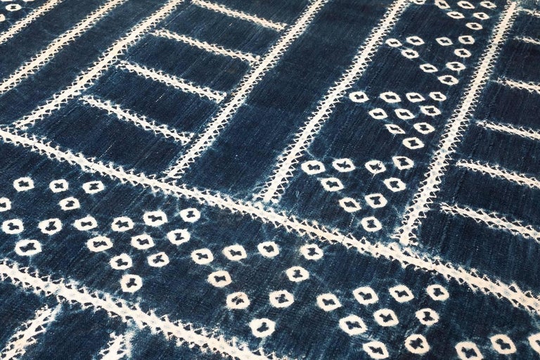 West African Indigo Textile For Sale at 1stDibs