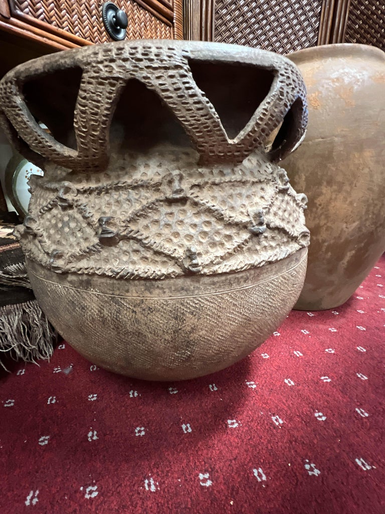 West African Malinese Hand Crafted Terracotta Pot / Sculpture For Sale ...