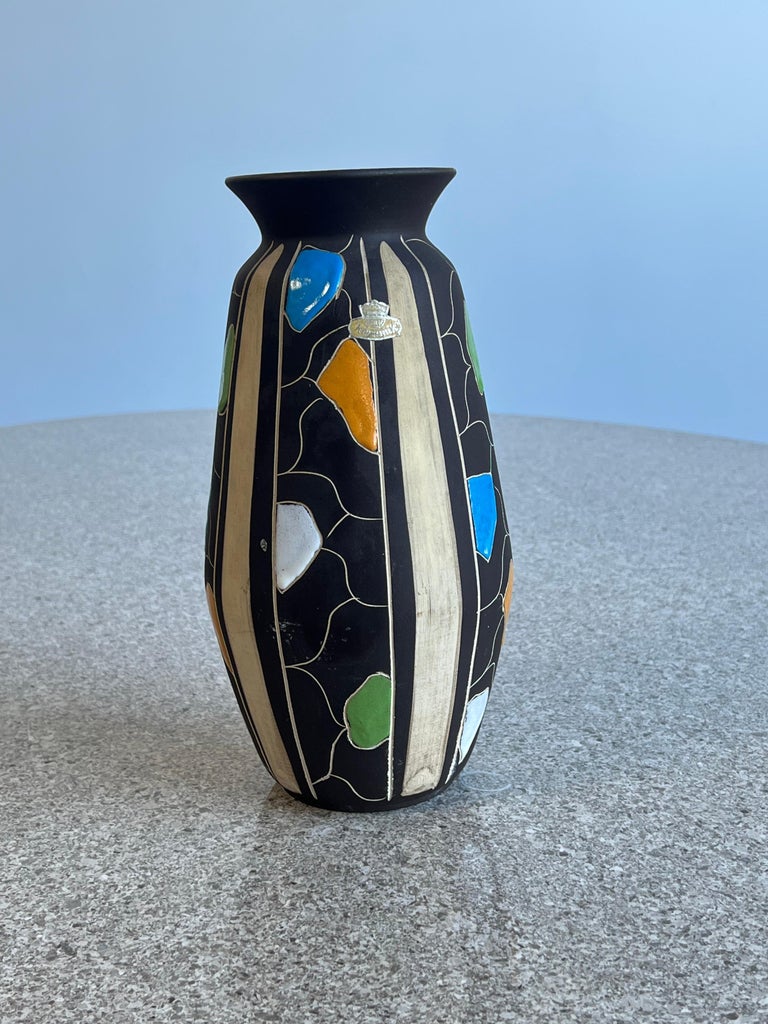 West German Ceramic Vase For Sale at 1stDibs