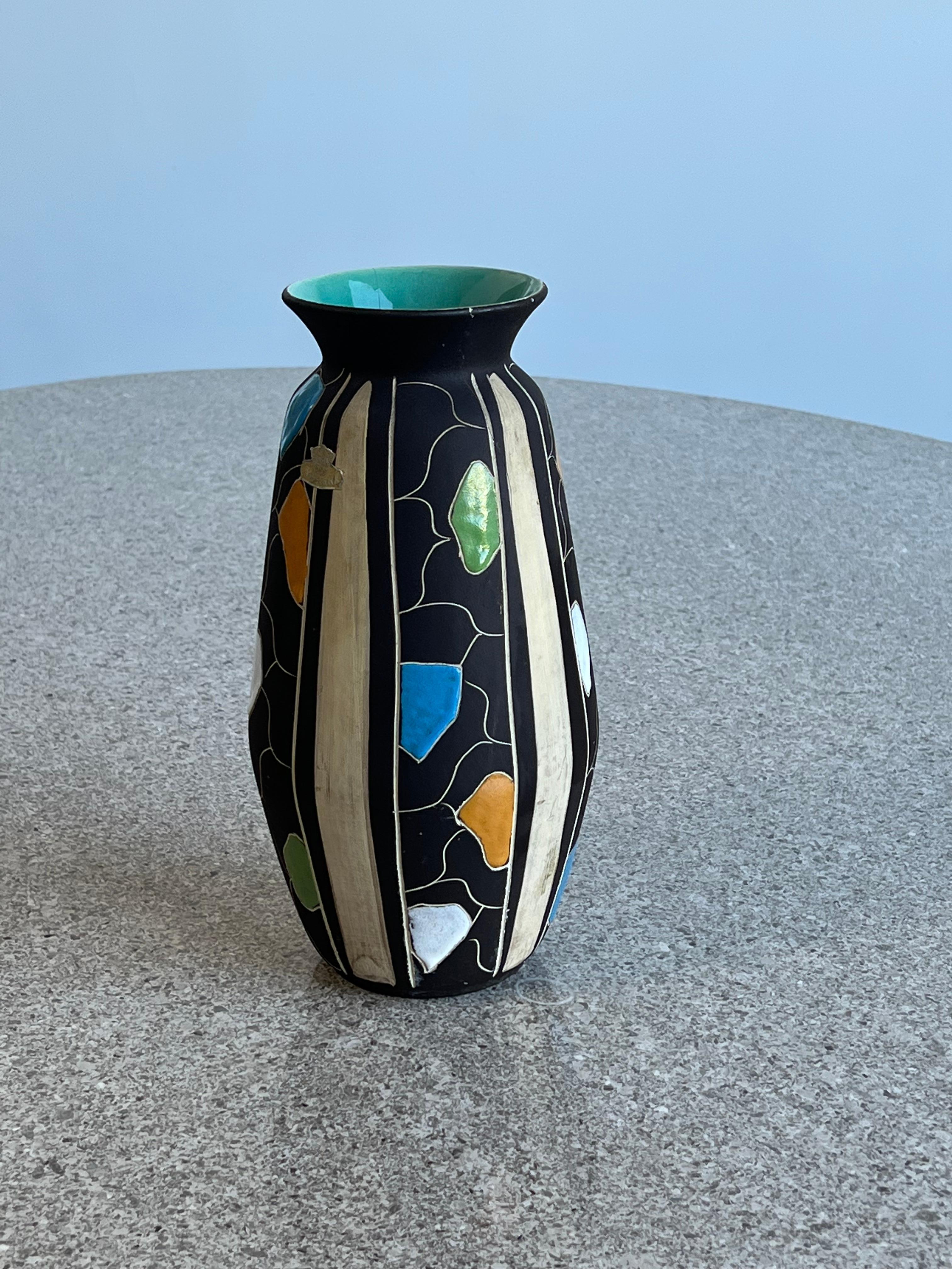 West German Ceramic Vase at 1stDibs