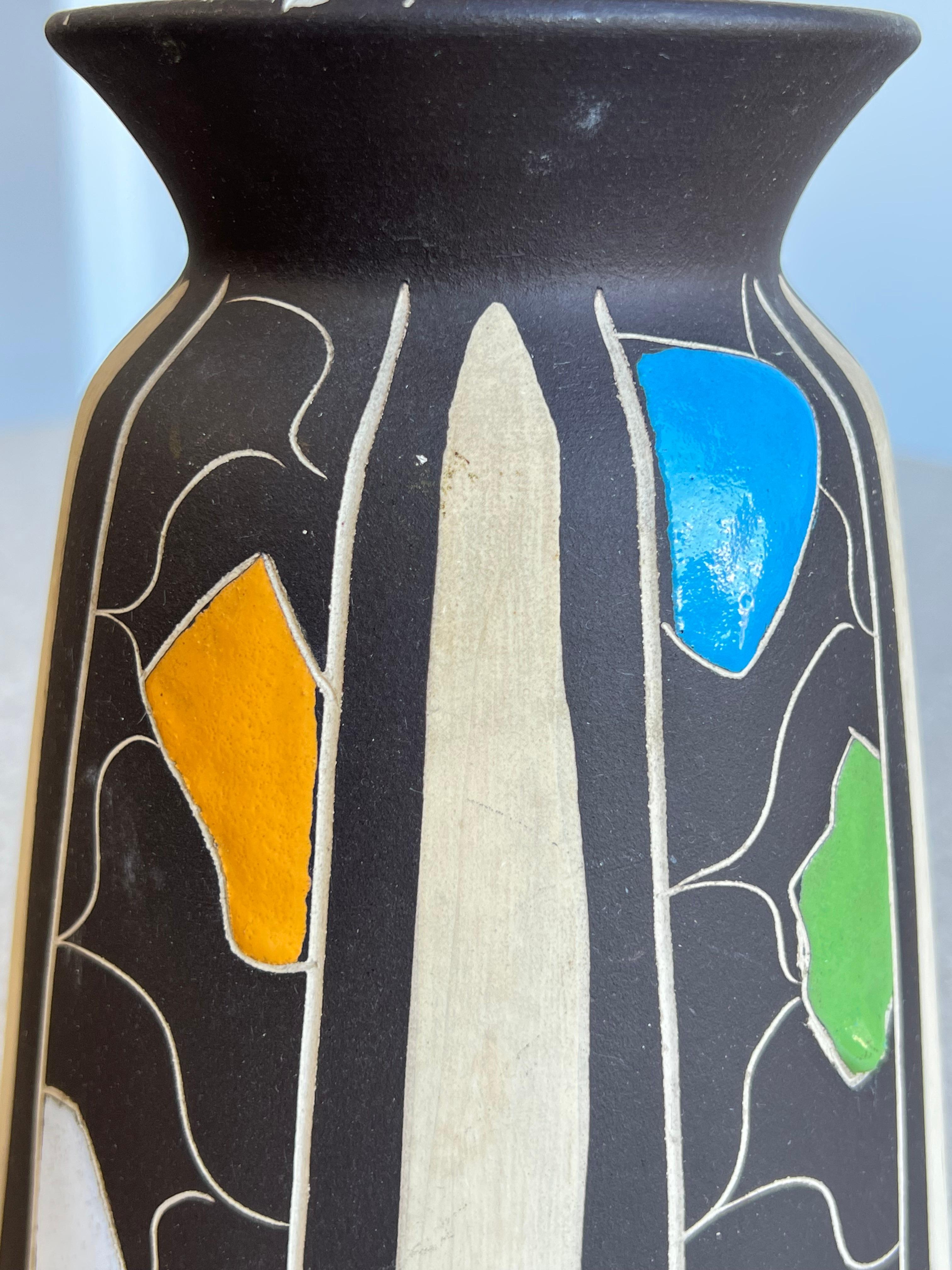West German Ceramic Vase at 1stDibs