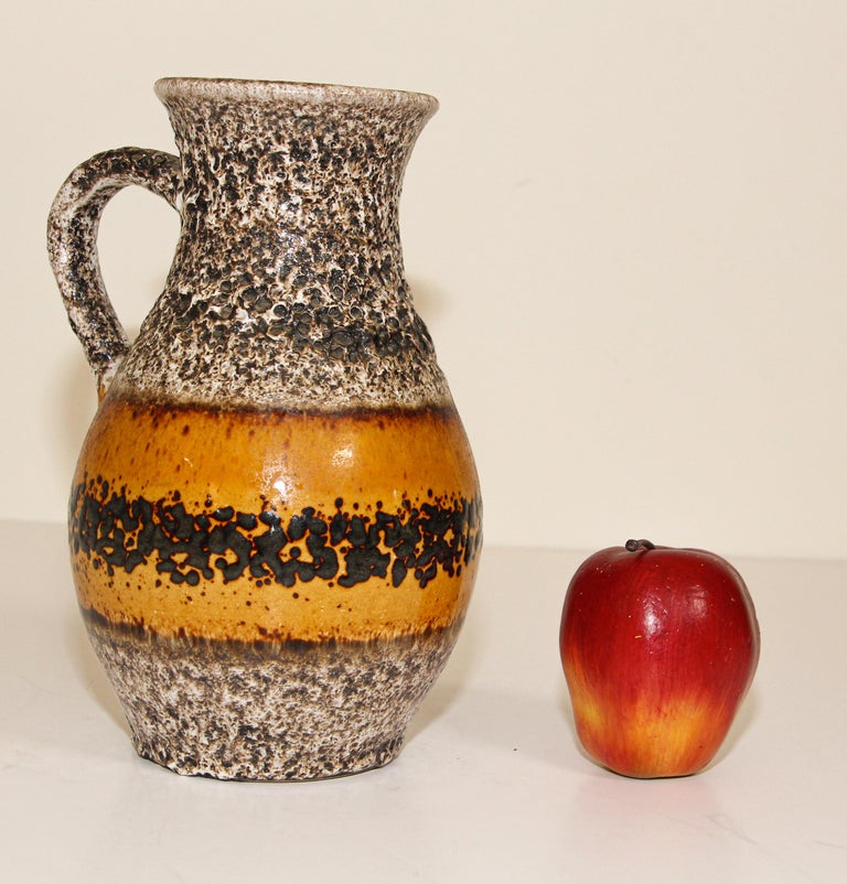 West Germany Fat Lava Bauhaus Modernist Pitcher at 1stDibs