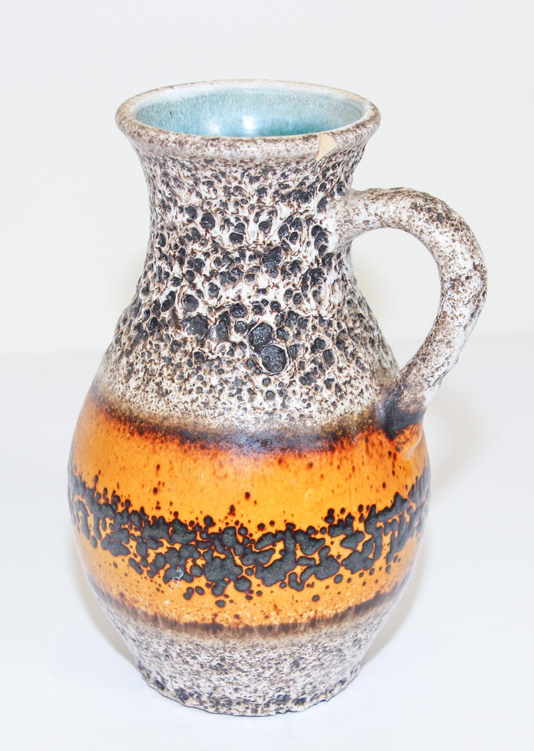 West Germany Fat Lava Bauhaus Modernist Pitcher at 1stDibs