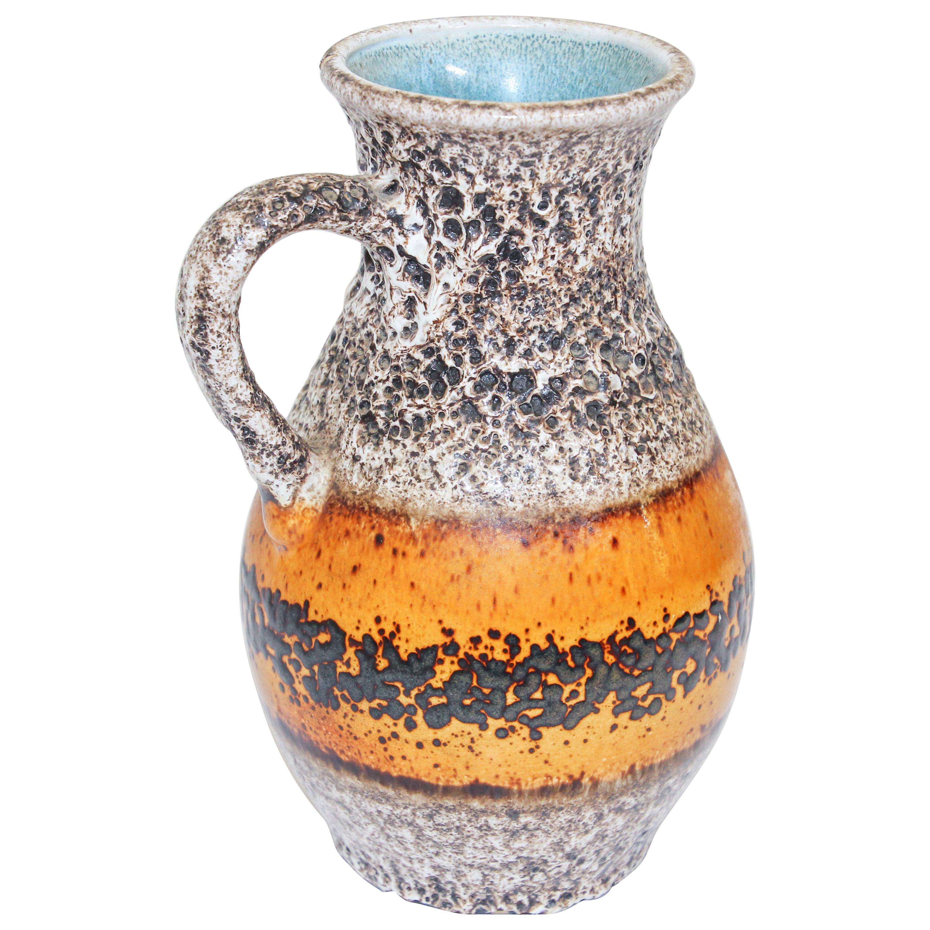 West Germany Fat Lava Bauhaus Modernist Pitcher at 1stDibs