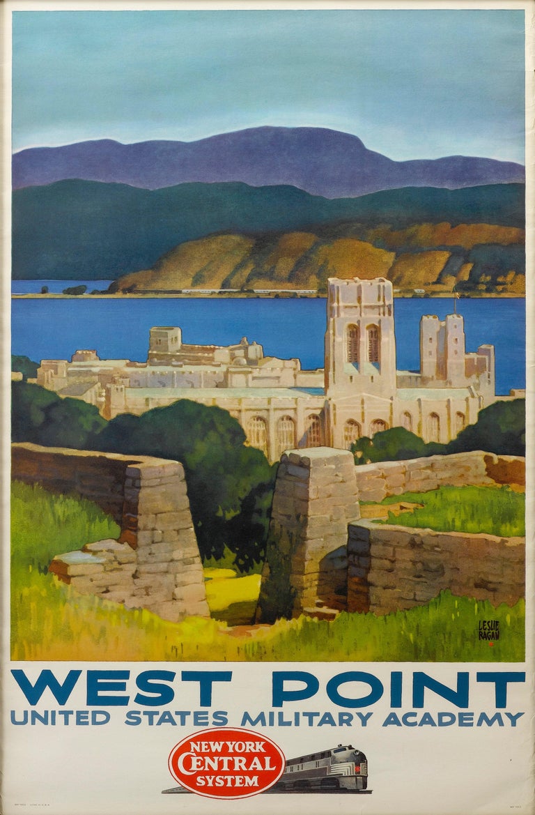 West Point Military Academy Railroad Travel Poster by Leslie Ragan ...