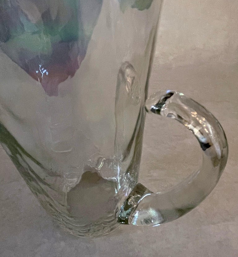 West Virginia Glass Co Blown Set of 6 Roly Poly Glasses with Pitcher ...