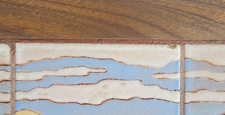 Western Cowboy Tile Top Side Table by Taylor Tile, circa. 1930's For ...