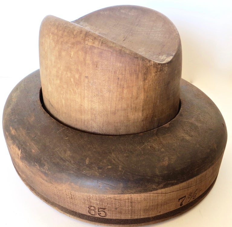 Western Cowboy Wooden Hat Mold, American, circa 1890 'Salesman Sample ...