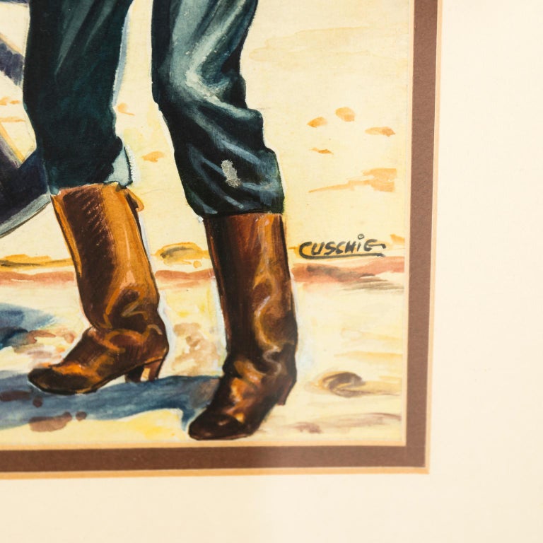 Western Pulp Art Cover Illustration, Cuschiz For Sale at 1stDibs