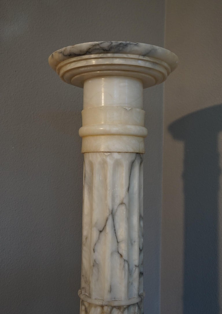 Large and Stunning Early 1900s Roman Classical Alabaster Column ...