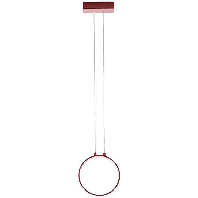 Artemide Eclittica Round Pendant Light in Red by Carlotta De Bevilacqua ...