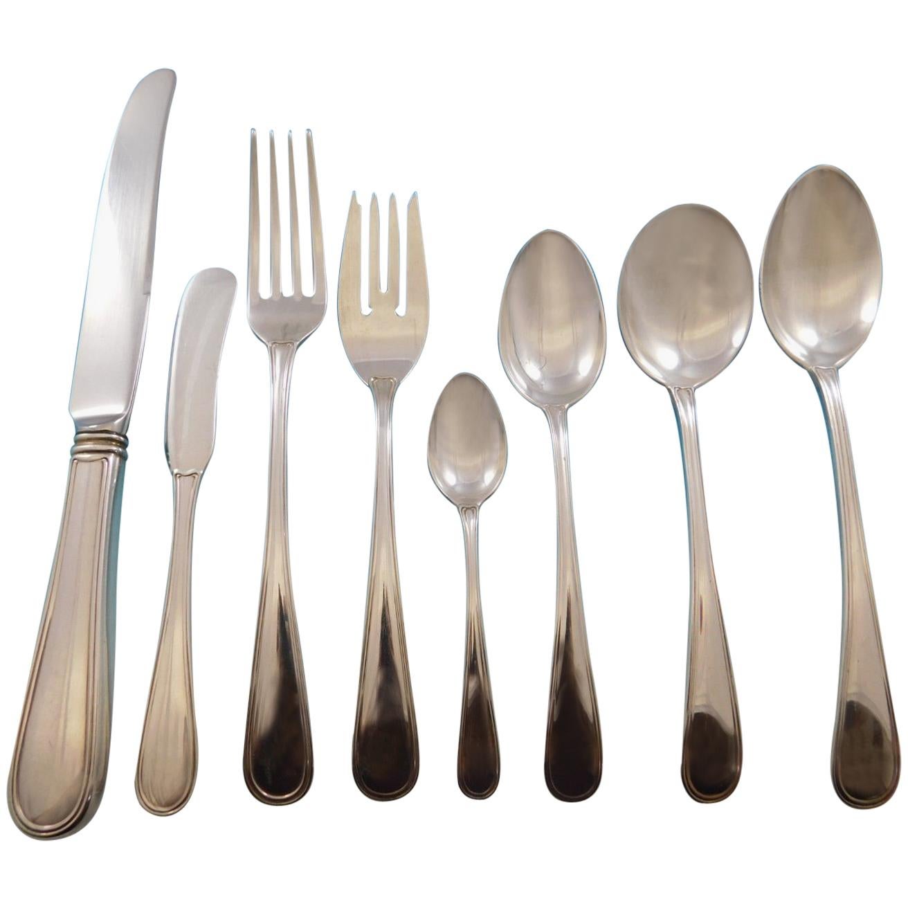 Colonial Thread by Blackinton Sterling Silver Flatware Set 8 Service 74 ...