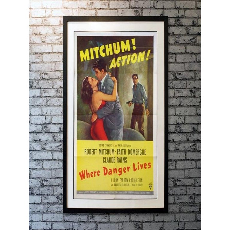Where Danger Lives, Unframed Poster, 1950 For Sale at 1stDibs