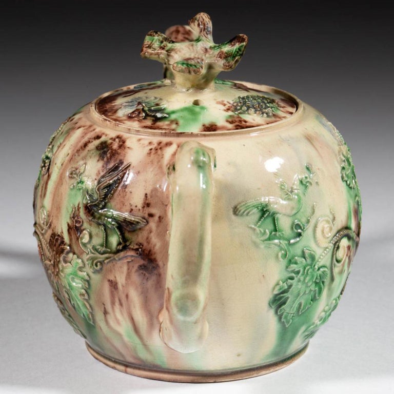 Whieldon-Type Creamware Apple Teapot and Cover, Staffordshire at ...