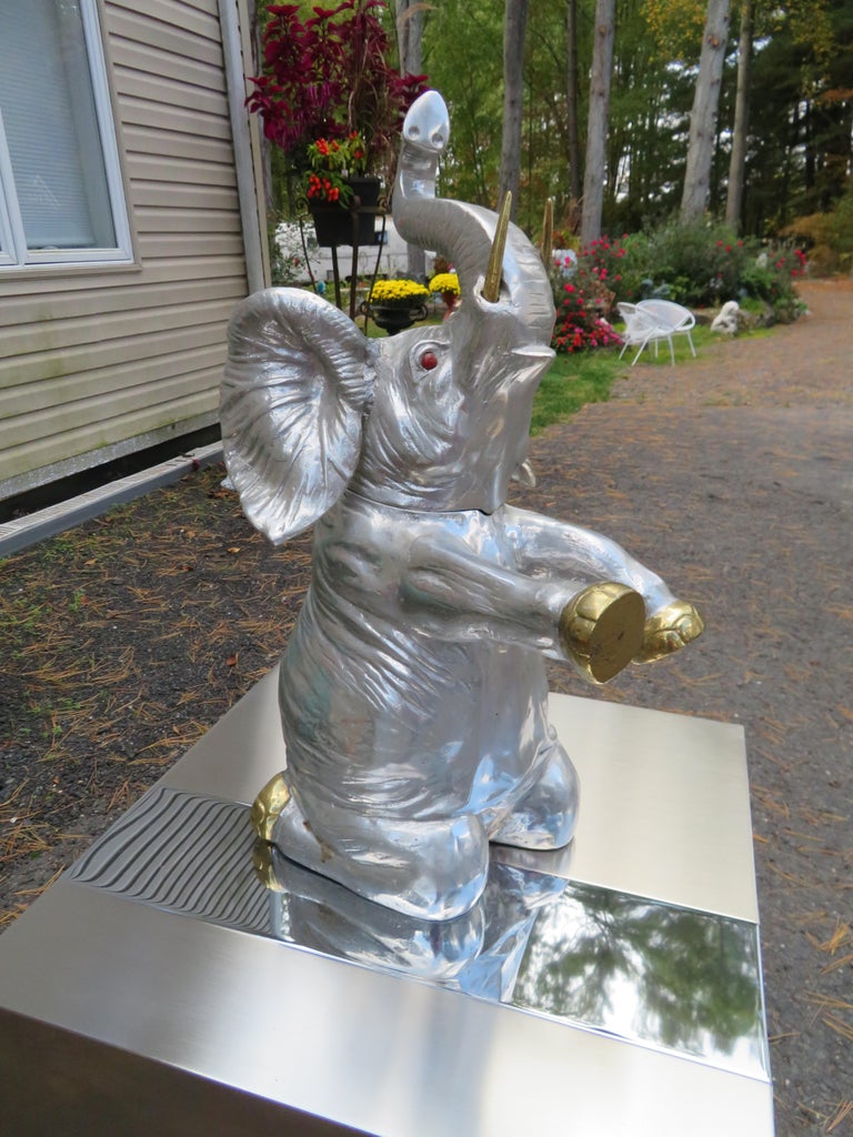 Whimsical Arthur Court Elephant Ice Bucket Wine Cooler Barware For Sale ...