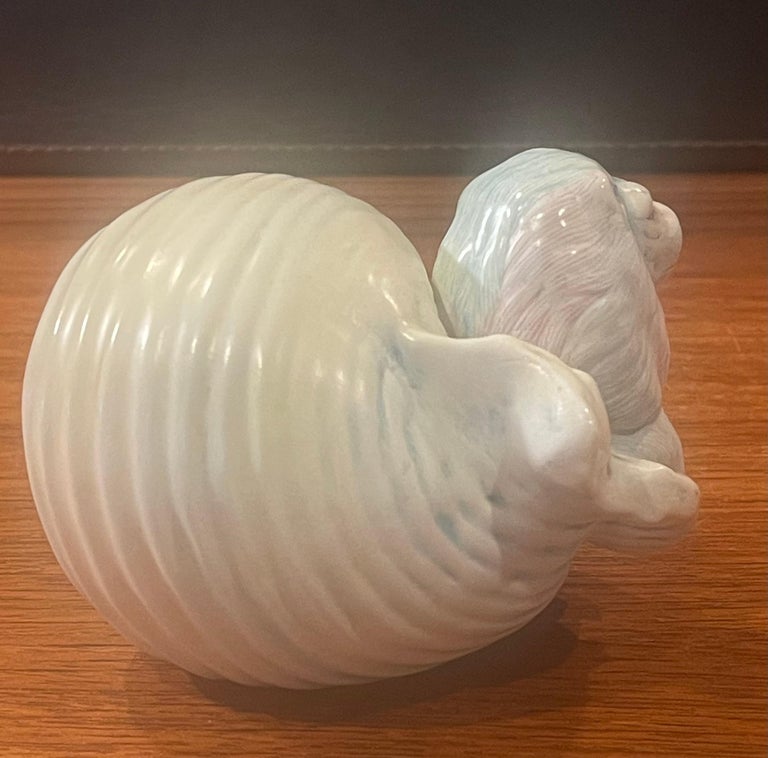 Whimsical Ceramic Lion in Conch Shell Sculpture by Sergio Bustamante ...