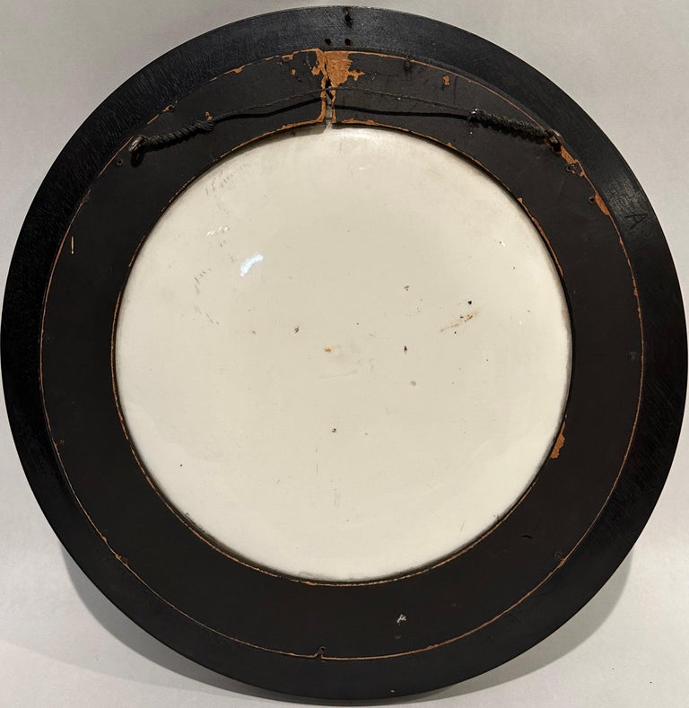 Whimsical Ceramic Scenic Plate Signed Leslie Johnson For Sale at 1stDibs