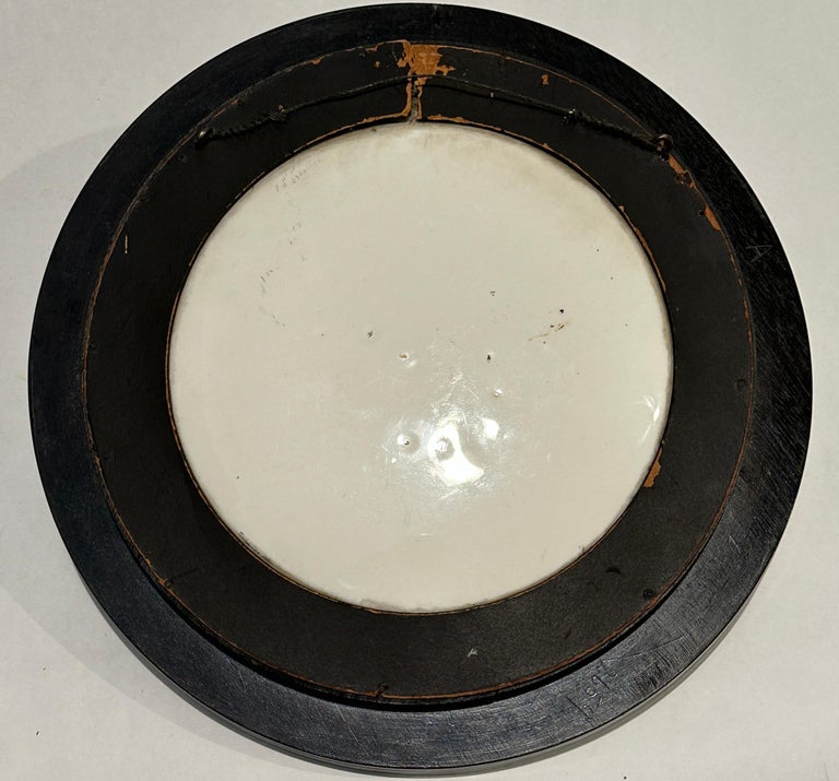 Whimsical Ceramic Scenic Plate Signed Leslie Johnson For Sale at 1stDibs