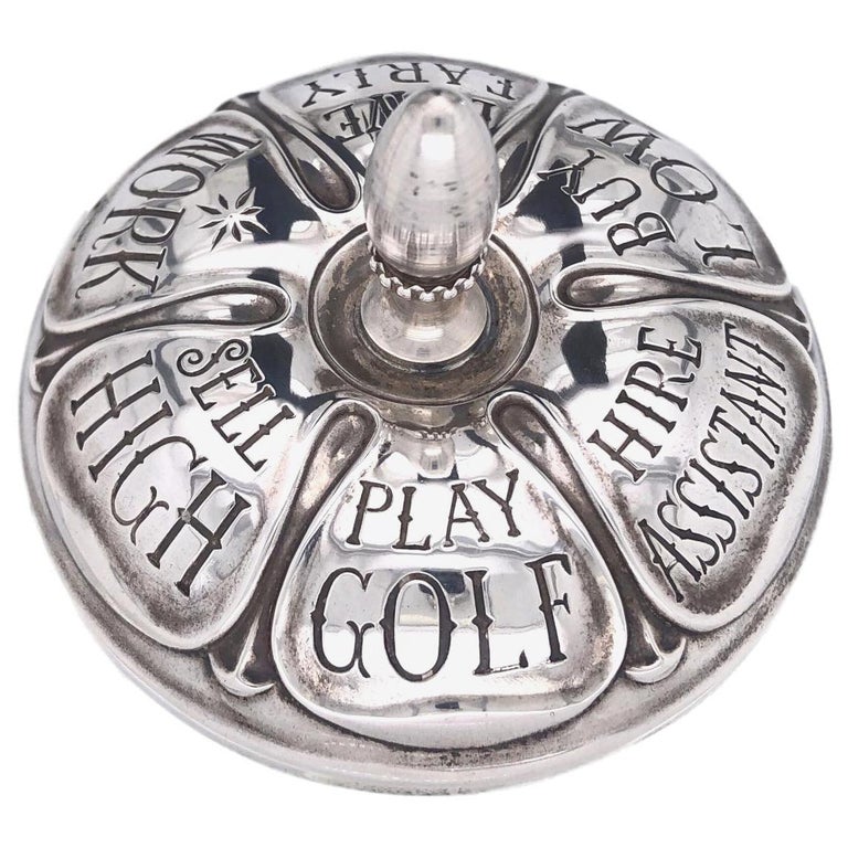 Whimsical Gorham Sterling Silver Spinning Top at 1stDibs