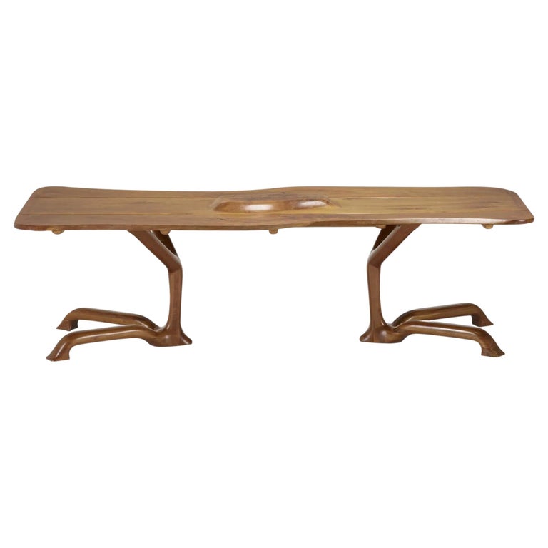 Whimsical Handcrafted Organic Studio Craft Dining Table 1974 by Ejner ...
