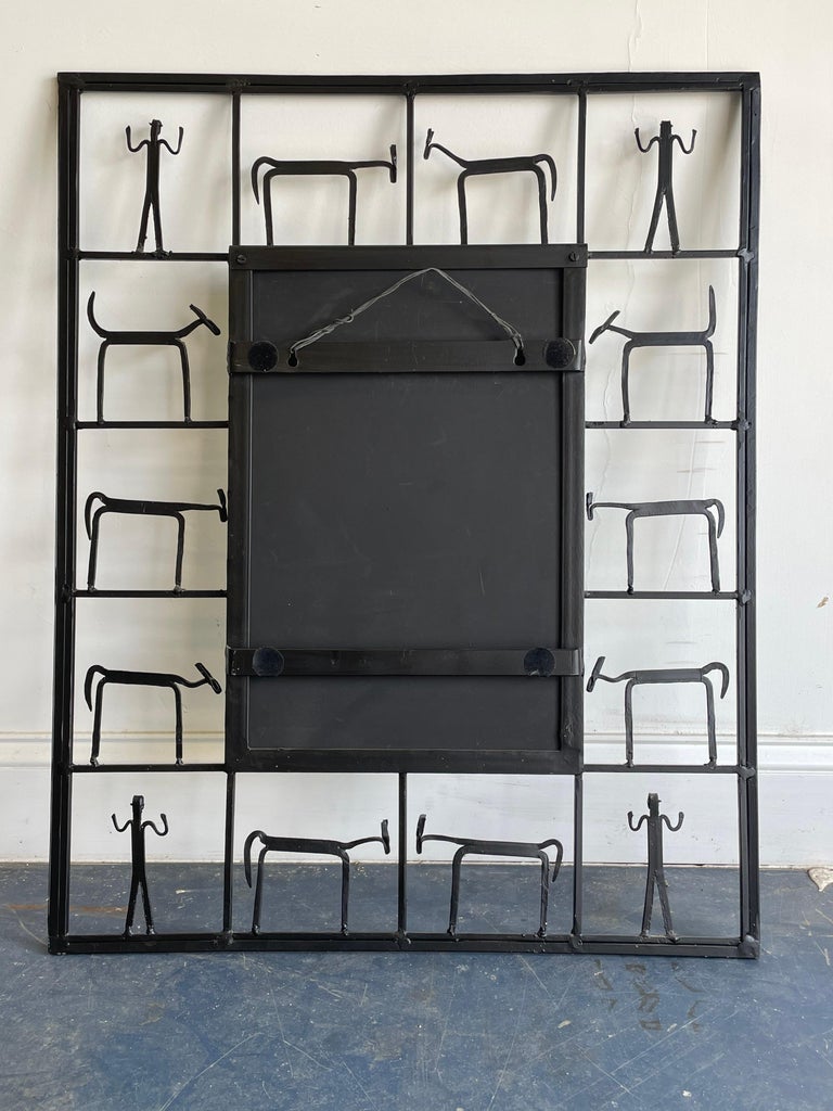 Whimsical Iron Mirror after Frederick Weinberg For Sale at 1stDibs ...