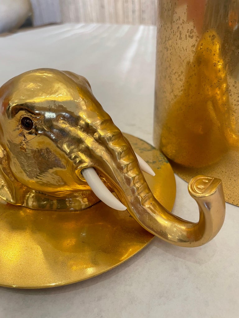 Whimsical Italian Elephant Handle Ice Cooler For Sale at 1stDibs