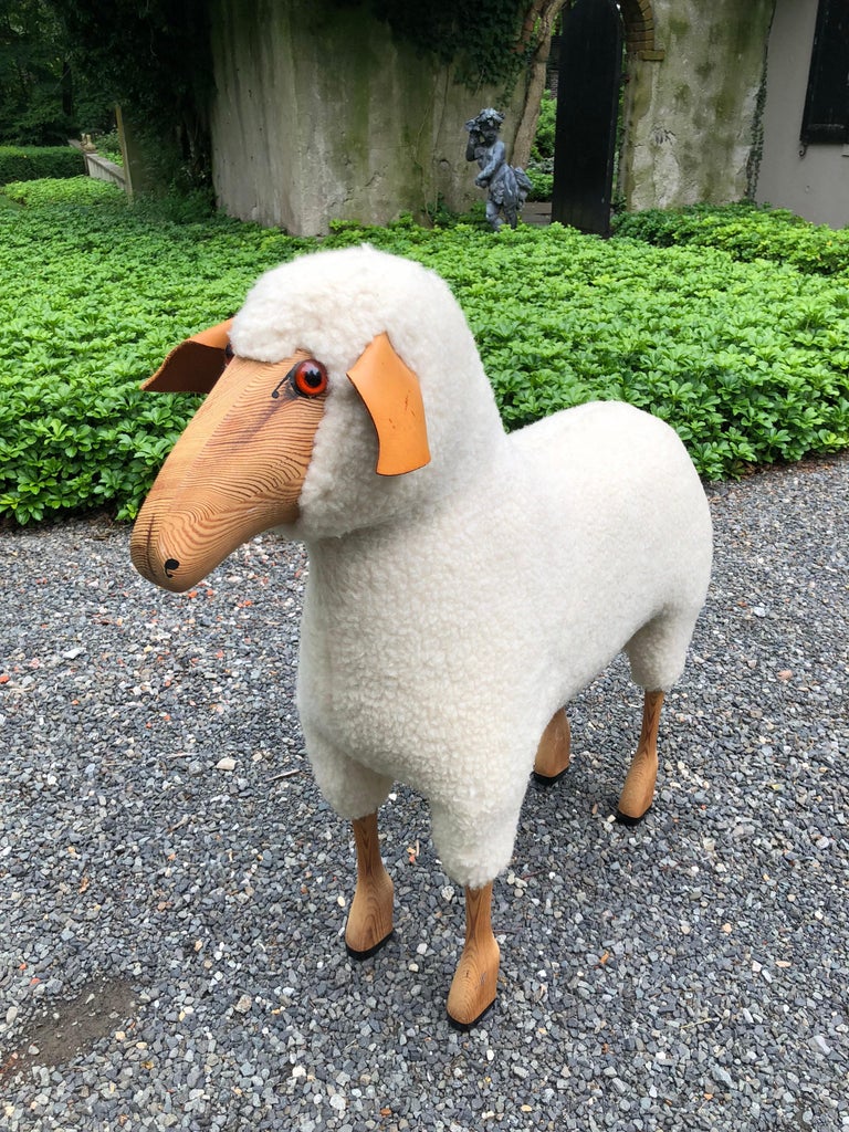 Whimsical Life-Size Sheep Sculpture at 1stDibs
