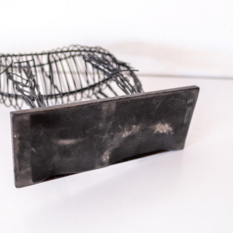Whimsical Metal Wire Lion Sculpture in the Style of C. Jere For Sale at ...