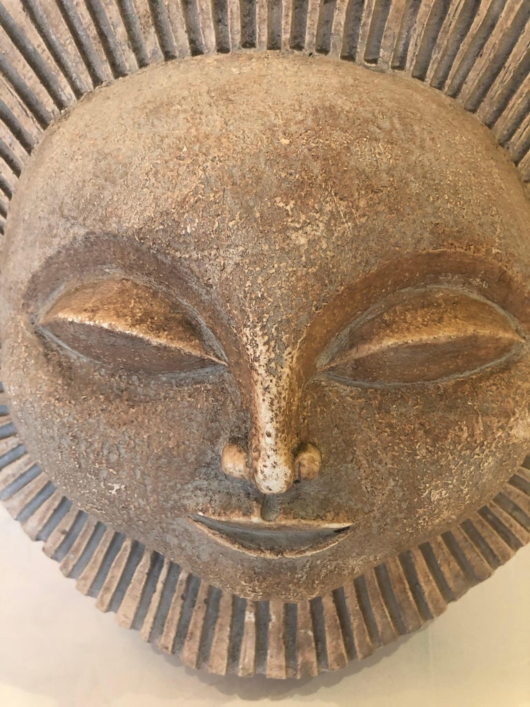 Whimsical Mid-Century Modern Smiling Sun Sculpture at 1stDibs