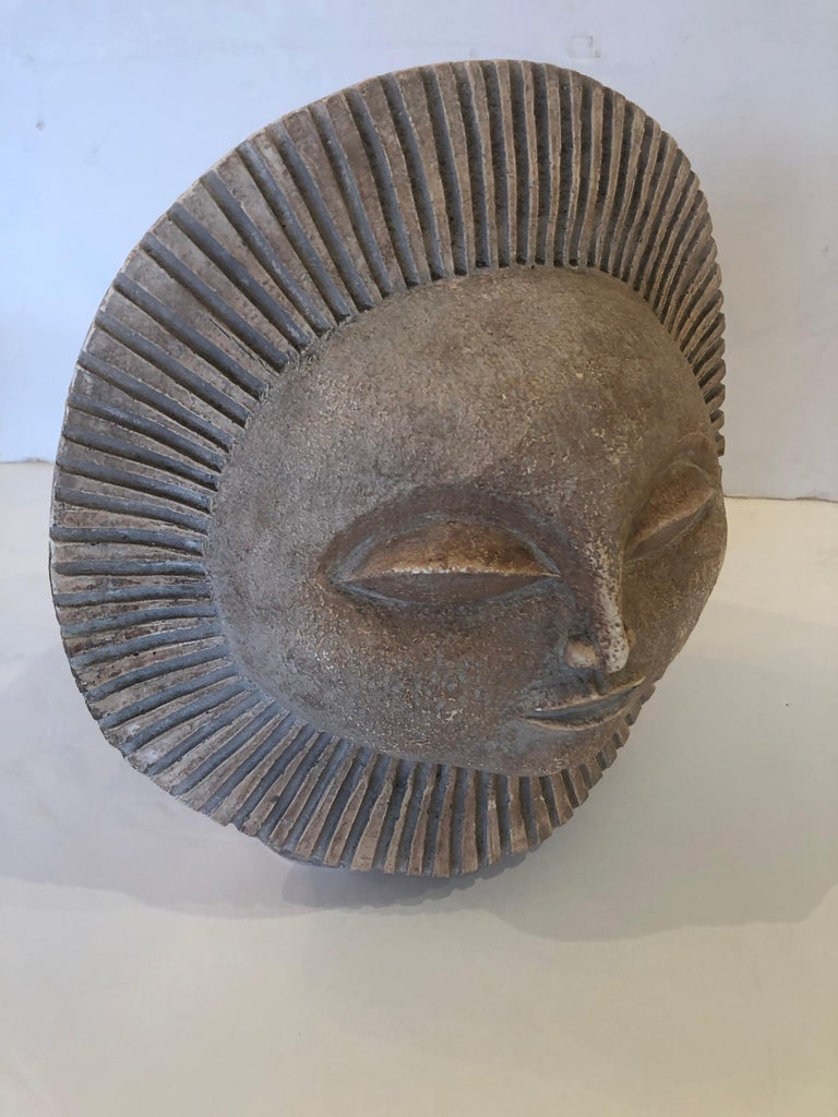 Whimsical Mid-Century Modern Smiling Sun Sculpture at 1stDibs