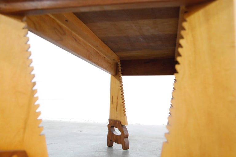 Whimsical Post-Modern Craftsman Faux-Saw Coffee Table at 1stDibs ...